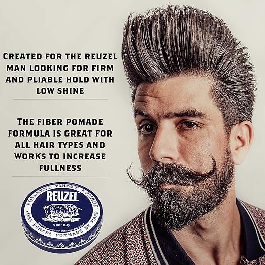Fiber Pomade | Pliable Firm Hold Pomade | Reuzel Pomades