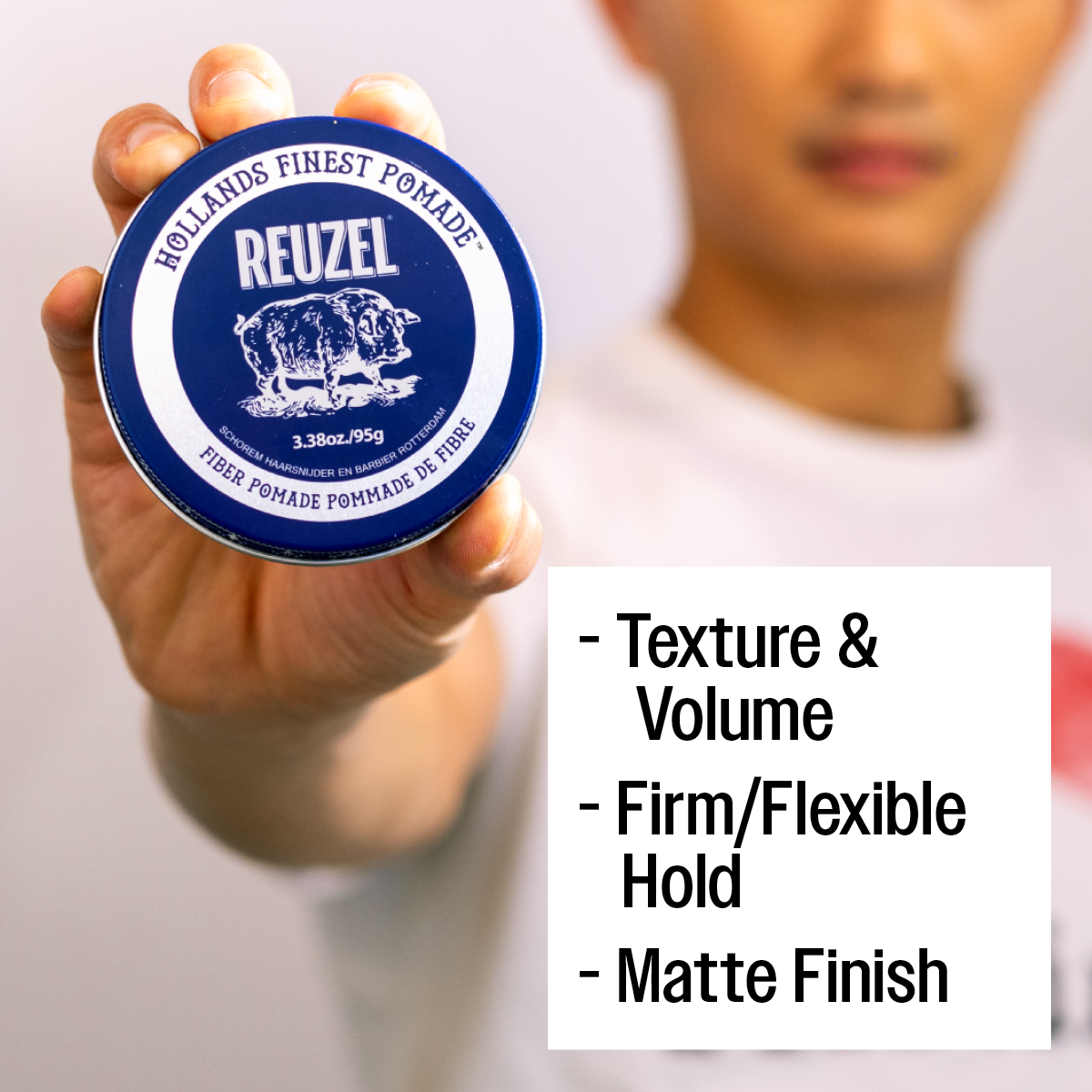 Fiber Pomade | Pliable Firm Hold Pomade | Reuzel Pomades