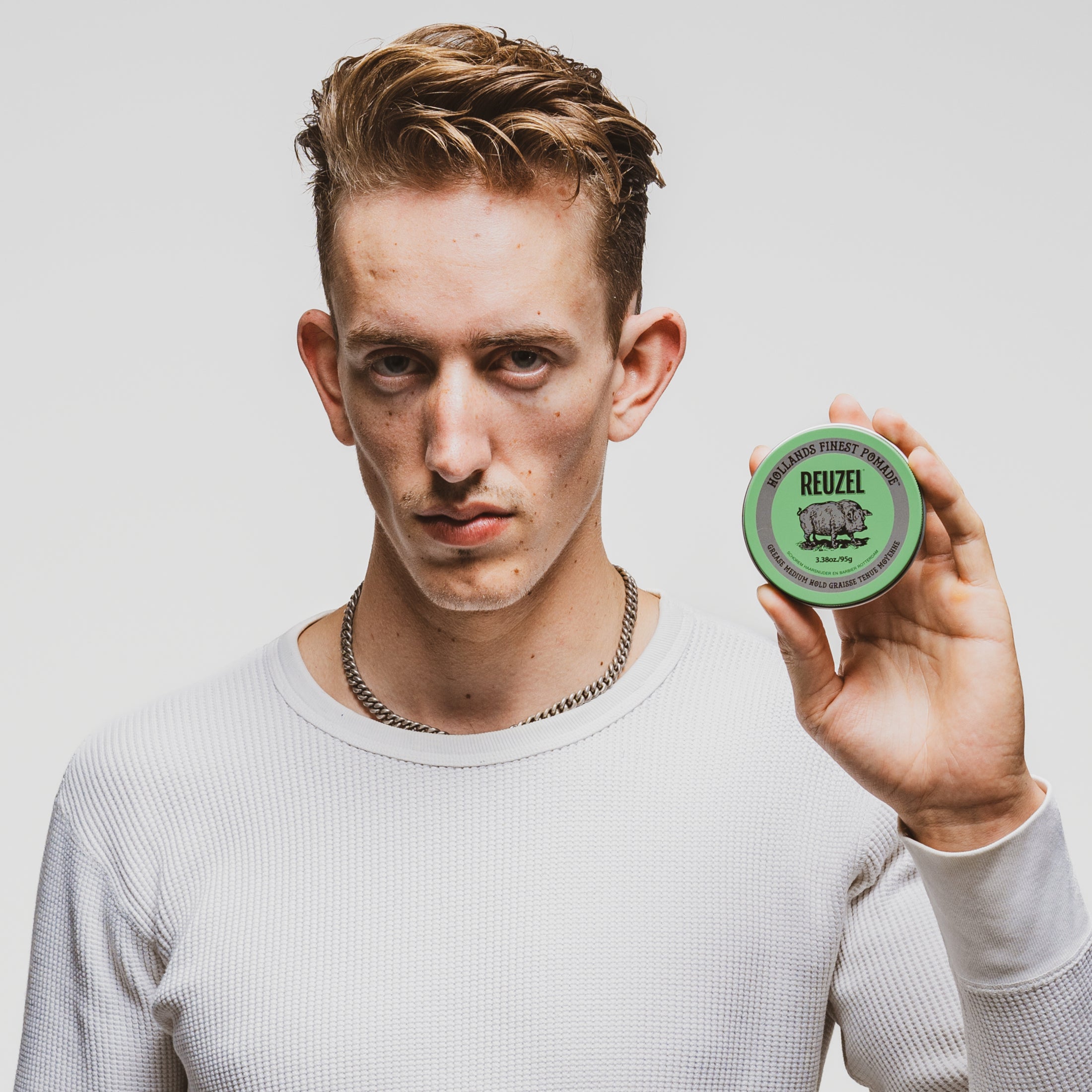 Green Pomade | Medium Hold Oil Based Pomade | Men's Hair Grease – Reuzel