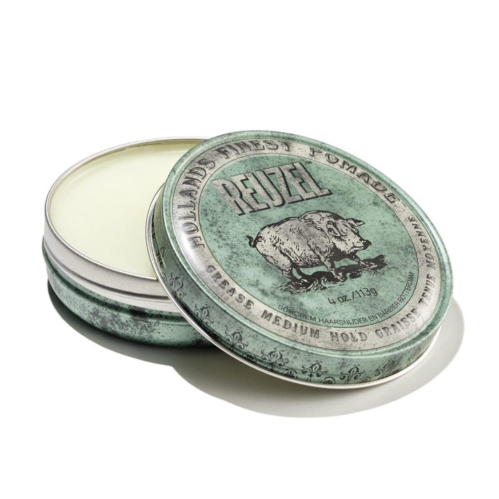 Green Pomade | Medium Hold Oil Based Pomade | Men's Hair Grease – Reuzel