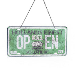 License Plate Open and Closed Store Sign | Reuzel